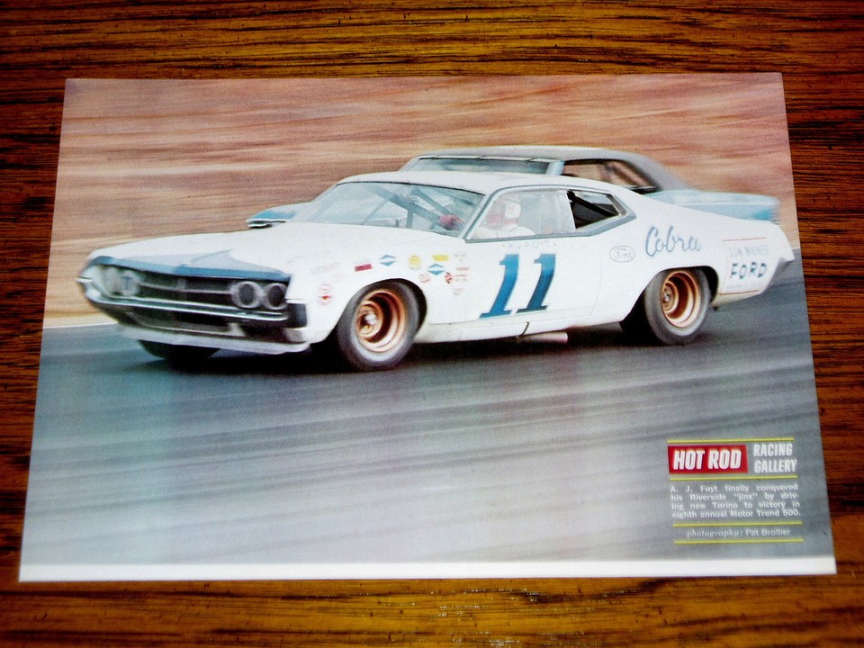 1970 Ford Torino GT/Cobra AJ Foyt NASCAR Racing Toolbox Art Hood/Door ...