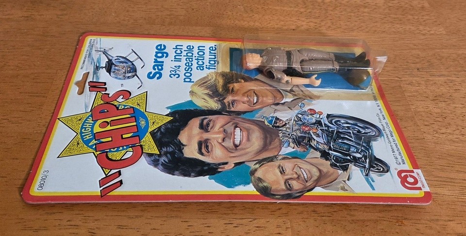 New Mego Chips Sarge 3-3/4" Poseable Action Figure 1977 MOC Sealed Sgt ...