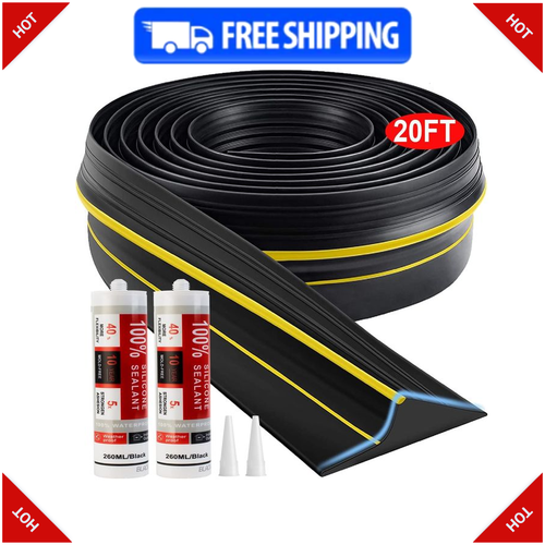 Jin&Bao Garage Door Seal – 20FT Waterproof Threshold Strip, Yellow, 2 ...