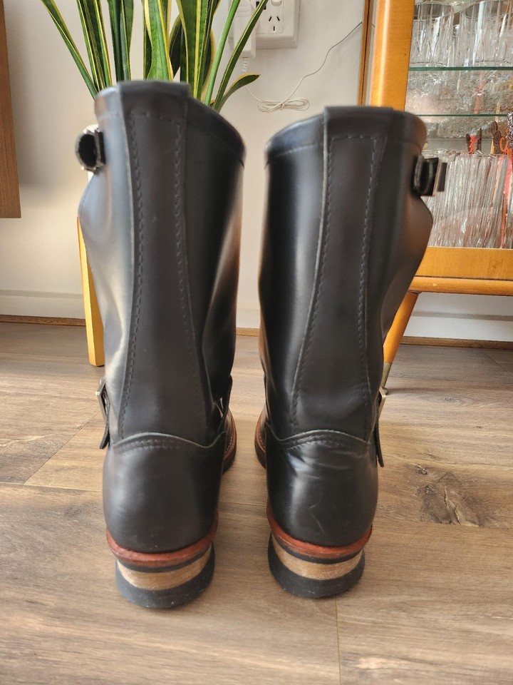 Red Wing 2268 Engineer Boots Black Leather Steel Toe US10.5 - Great ...