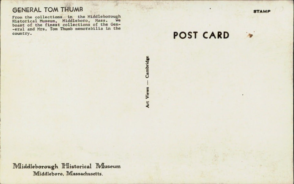 Middleboro MA General Tom Thumb Middleborough Historical Museum ...