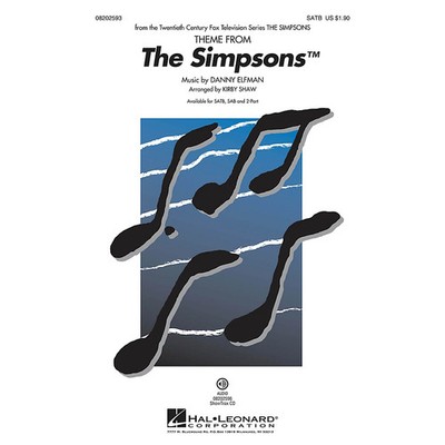 Hal Leonard The Simpsons (Theme) 2-Part Arranged by Kirby Shaw | eBay