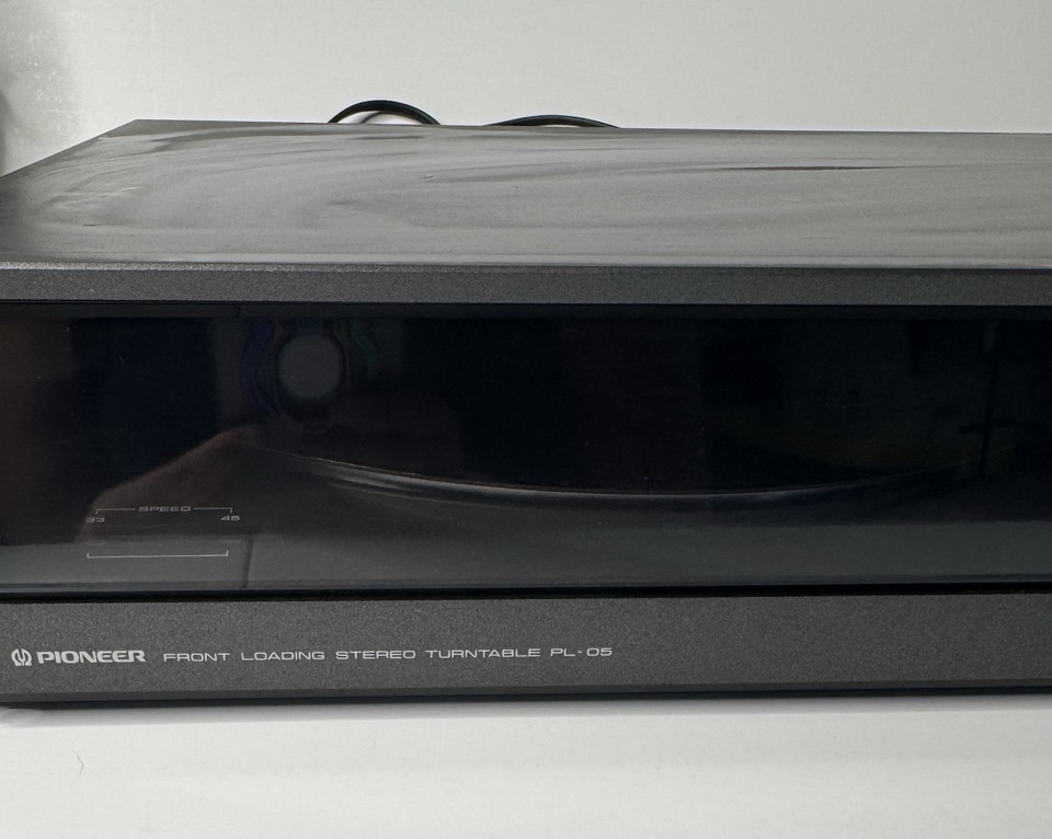Pioneer PL 05 Front Loading Turntable Works Good Black Vtg Vinyl Record ...