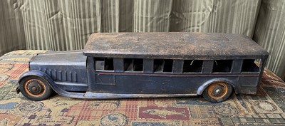 Vintage 1920s COR COR Pressed Steel Toy BUS. | eBay