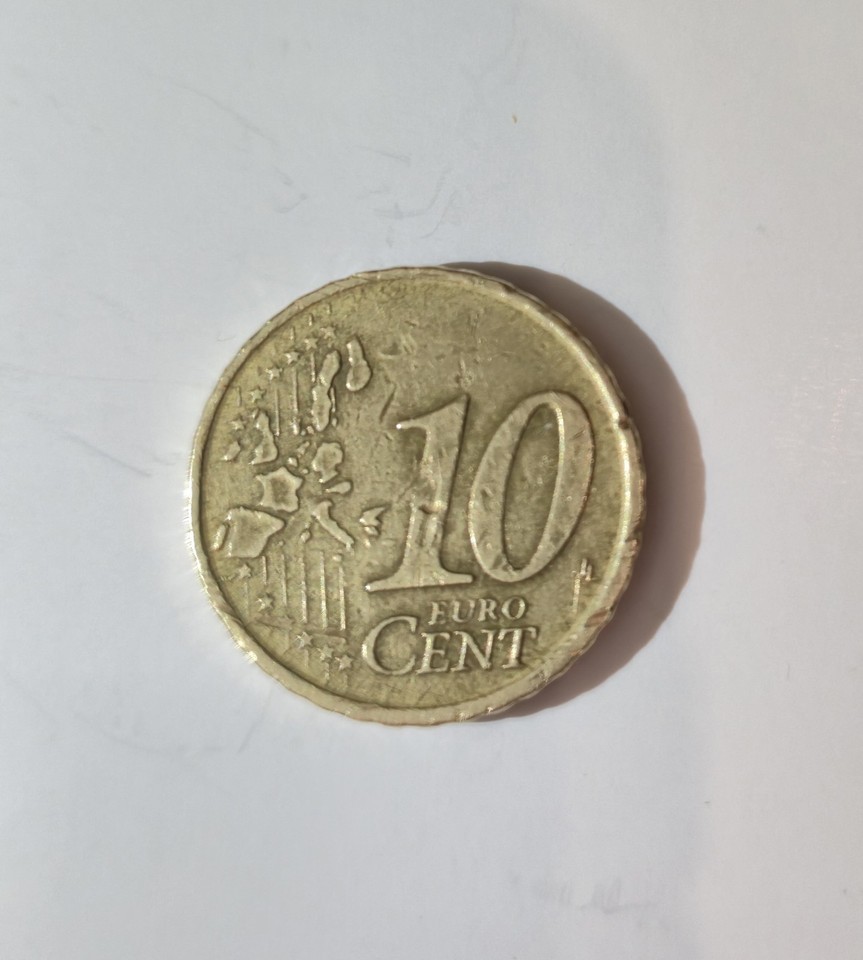 10 Cent Euro Coin, 1999, Spain, Very Rare, Stamp Error/Defect | eBay
