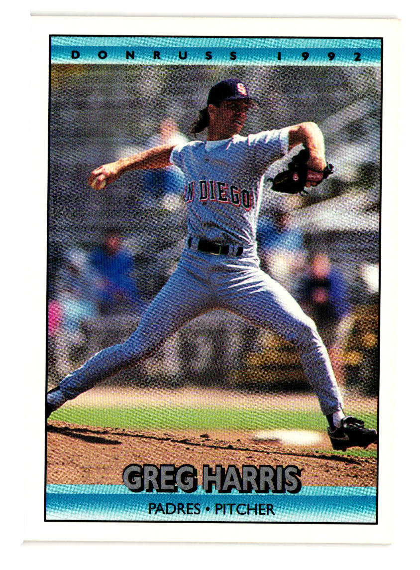 1992 Donruss Greg Harris - San Diego Padres Baseball Card # 49 b | eBay