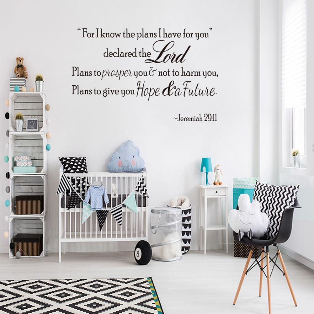 PVC Self-Adhesive Removable Bible Wall Sticker DIY Decals Home ...