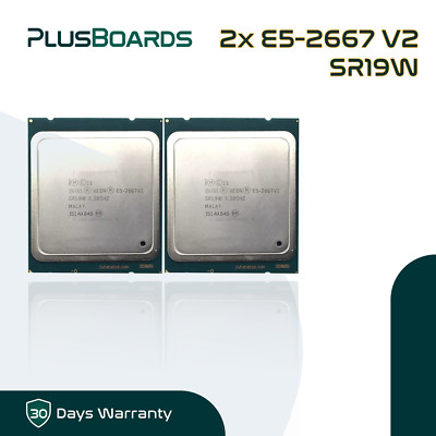 Lot of 2 Intel Xeon E5-2667 V2 3.3GHz 8 Core 130W 25M 8GT/s CPU Server ...