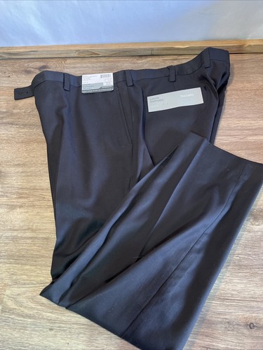 Louis Raphael Tailored Mens Pants Black Wool Like Pleated Size 40x30 ...