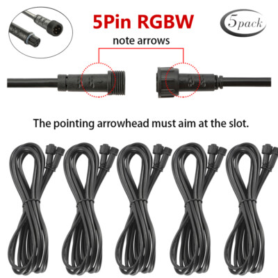 5 Pcs 5 PIN Extension Cable Cord Waterproof IP67 For FVTLED LED Stair ...