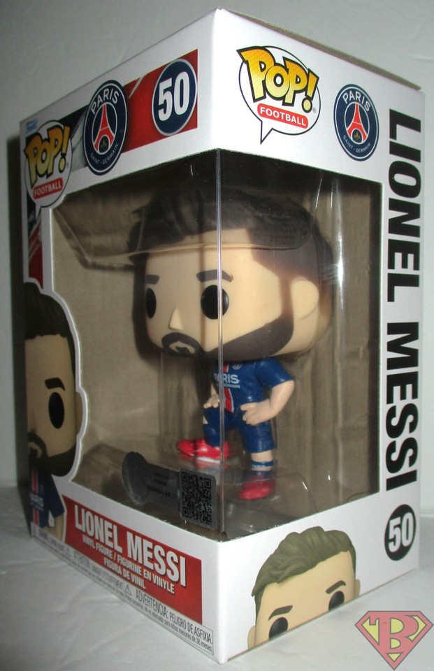 LIONEL MESSI Paris Soccer Pop Football Vinyl Figure 50 Funko Protector ...
