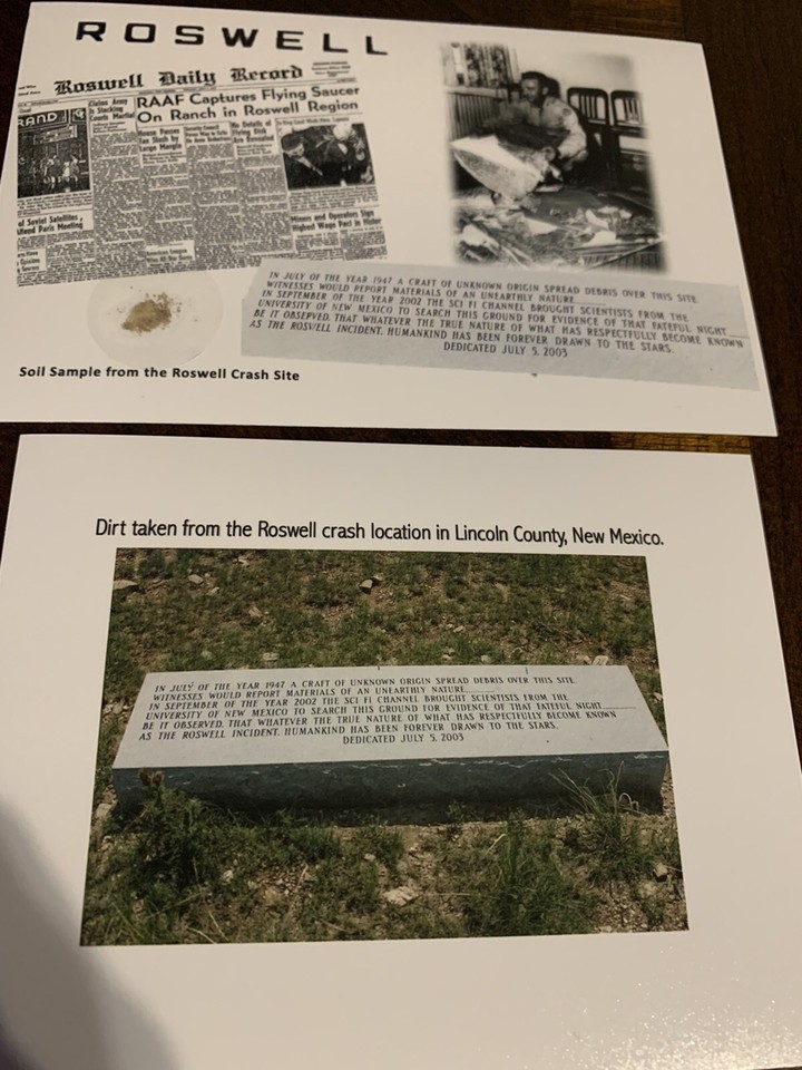 Roswell Dirt Sample Soil remnants Alien Crash Site Area 51 Relic ...