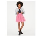 Beautees Big Girls Plus 14 1/2 Navy Pink Quilted Bomber Jacket with ...