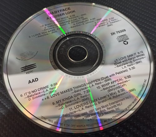 A Closer Look by Babyface (CD, Epic/BMI, 1991) Disc Only | eBay