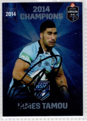 🔥 2014 LTD EDT CHAMPIONS NSW SIGNED CARD JAMES TAMOU #S0018 🔥 | eBay ...