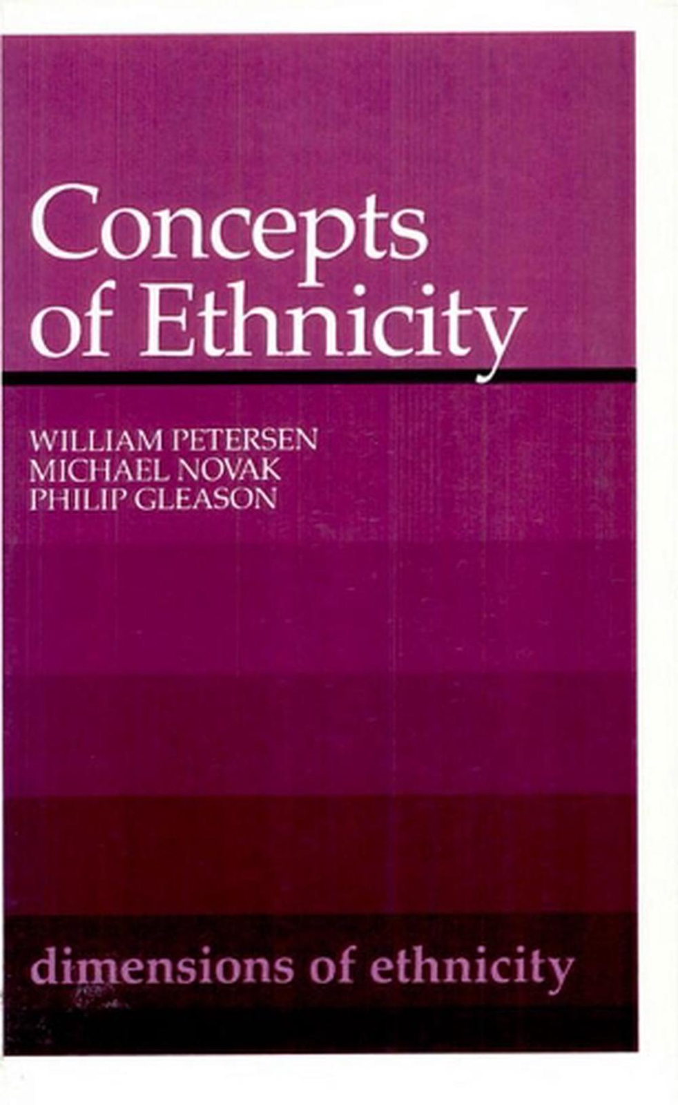 Concepts of Ethnicity by Philip Gleason (English) Paperback Book ...