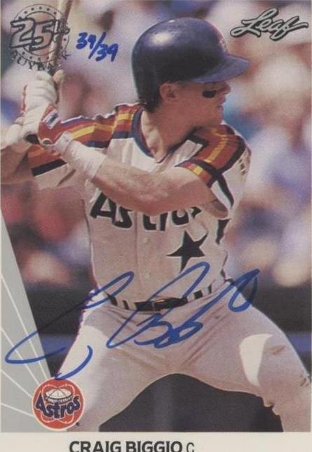 2015 Leaf 25th Baseball - 1990 Buyback Autographs Craig Biggio #37 ...