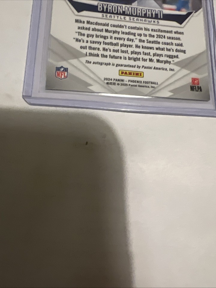 Byron Murphy II 2024 Phoenix Black Lazer Rookie Gold Ink Auto No. 167 ...