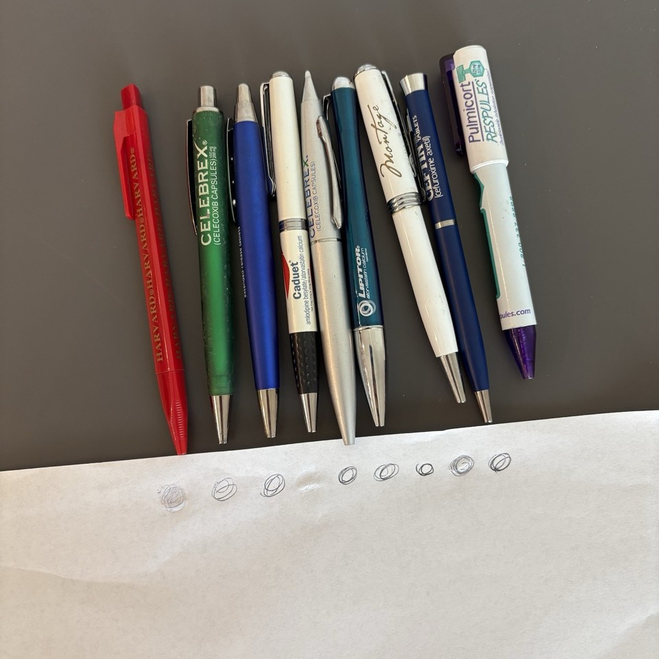 Vintage Pharmaceutical Drug Rep Pens Lot Promotional And A Harvard And ...