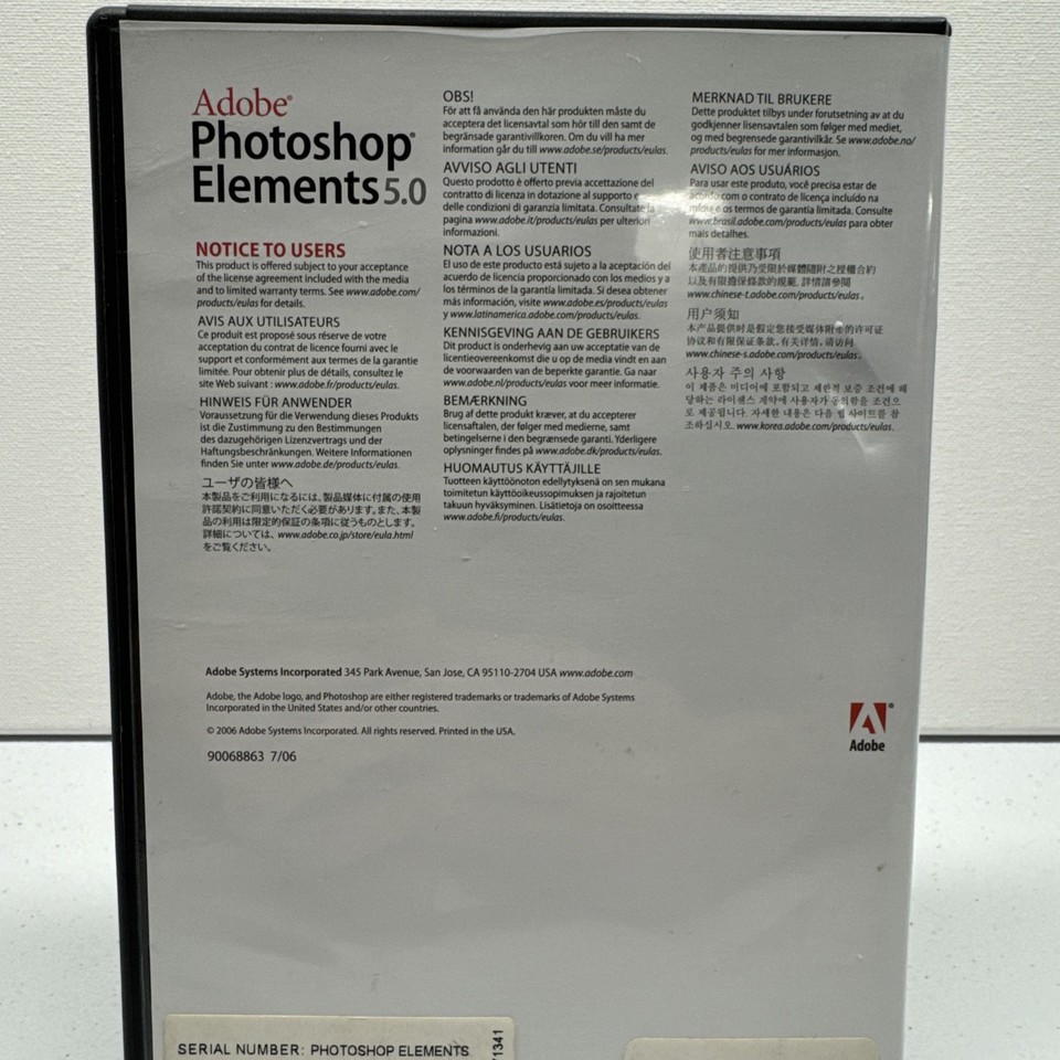 Adobe Photoshop Elements 5.0 Software With Inserts | eBay