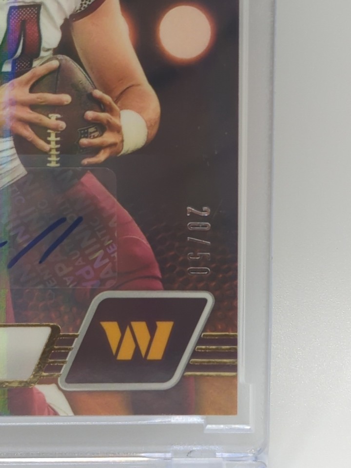 2023 Panini Zenith Sam Howell /50 Auto Autograph Vikings Commanders | eBay