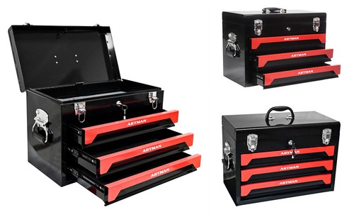 3 Drawers Tool Box Tool Storage Organizer with Top Storage Tray Tool ...