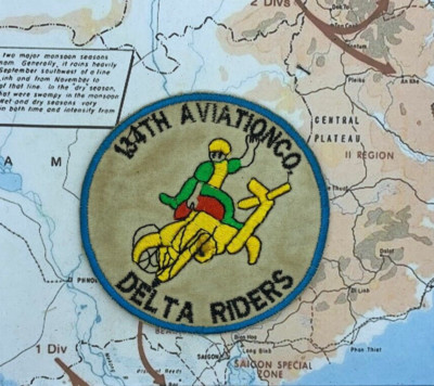 Patch , US 134th Aviation Company DELTA RIDERS Patch Vietnam War patch ...