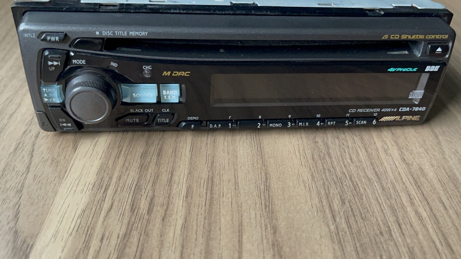 ALPINE OLD SCHOOL CDA-7840 VINTAGE CAR AUDIO STEREO CD IN DASH UNIT ...