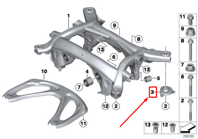 BMW 6 COUPE F13 REAR LEFT SUSPENSION STOPPER 33316793637 6793637 ...