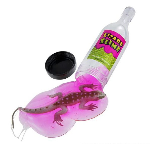 2 BOTTLES LIZARD SLIME, LIZARD IN BOTTLE IN COLORFUL LIQUID GAG GIFT ...