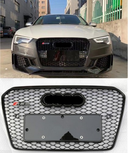 Black Front Bumper Honeycomb Grille For Audi A5 S5 2012-2015 Update to ...