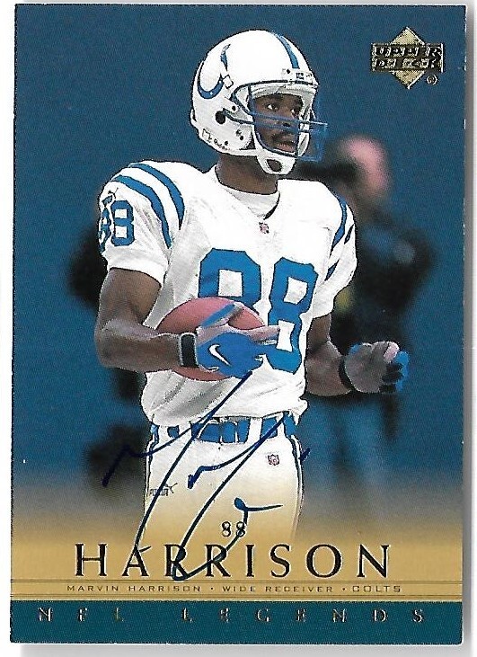 2000 Upper Deck Legends - Autographs Gold #MH Marvin Harrison /25 (AU ...
