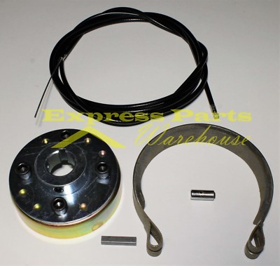 Go Kart Mini Bike 4" Brake Drum And Hub With Band, Cable Fits 1 inch ...