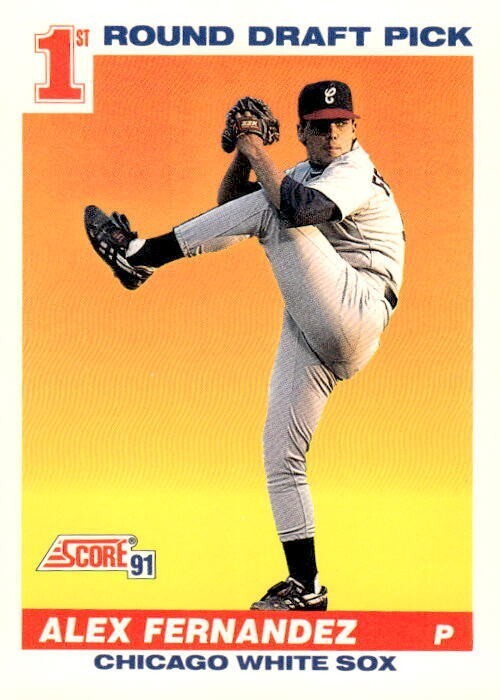 1991 Score "1st Round Pick" #382 Alex Fernandez Pitcher White Sox FREE ...