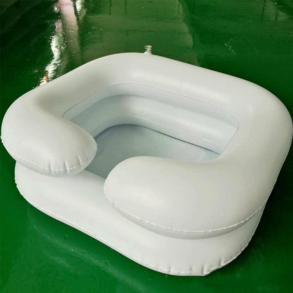Inflatable Portable Basin Sink Hair Washing Aids Foldable in Bed Travel ...