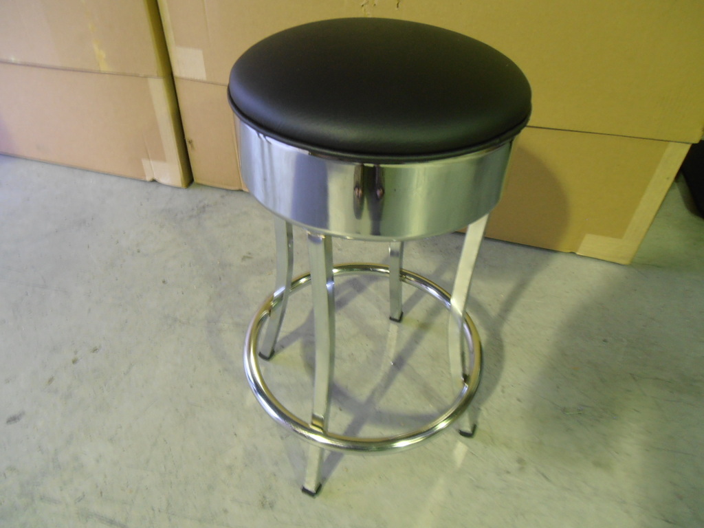 USA Made 50's Commercial Grade Bar Kitchen Stool in Black 24" Mr ...