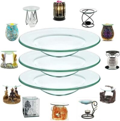 6 Replacement Glass Dish Bowl for Home Fragrance Oil Burner Wax Melt ...