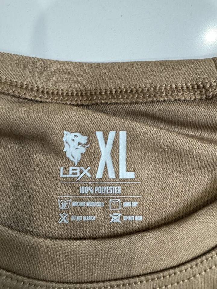 LBX Tactical Shooter Shirt XL Coyote Brown Hook & Loop On Sleeves LBT ...