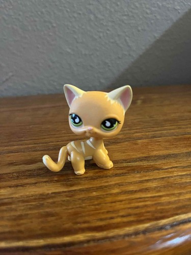 Authentic Littlest Pet Shop Lps 525 Shorthair Kitty Cat Striped Green ...