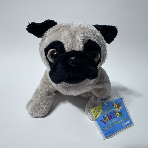 NWT New With Unused Code Tag Ganz Webkinz Pug Dog Plush Toy Figure | eBay