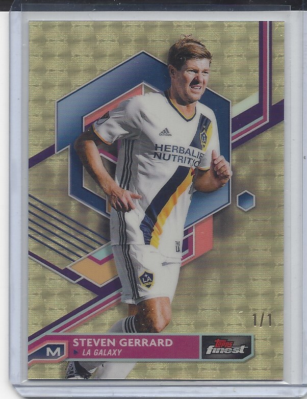 STEVEN GERRARD 2023 TOPPS FINEST MLS GALAXY SUPERFRACTOR TRUE #D 1/1 | eBay