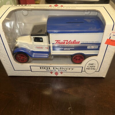 Vintage ERTL 1931 Delivery Truck Bank True Value Hardware DieCast 1/34 ...