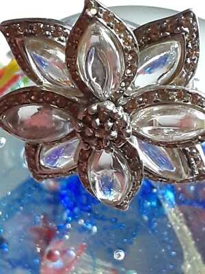 Furla crystal silver ring | eBay