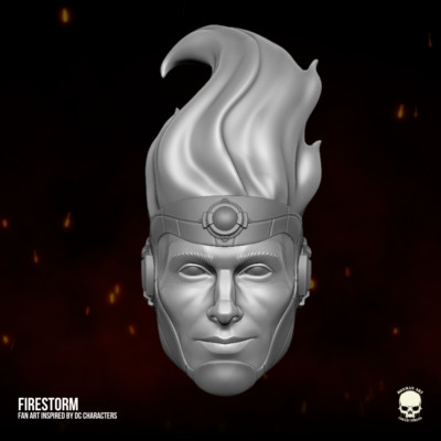 Firestorm v2 custom head for McFarlane DC Multiverse & other action ...