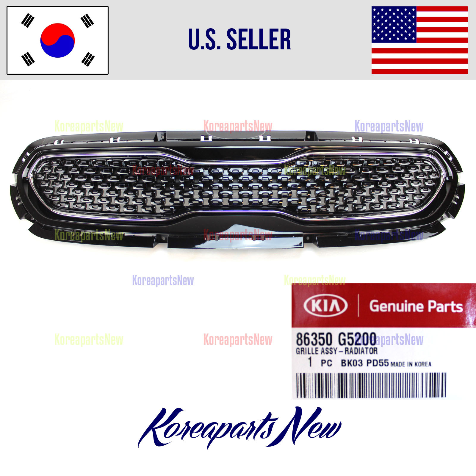 86350G5200 Kia Grille Assyradiator 86350G5200 Genuine OEM Part for sale ...