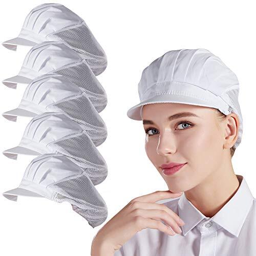 Chef Hat Elastic Adjustable Hair Net Breathable Work Cap For Food ...