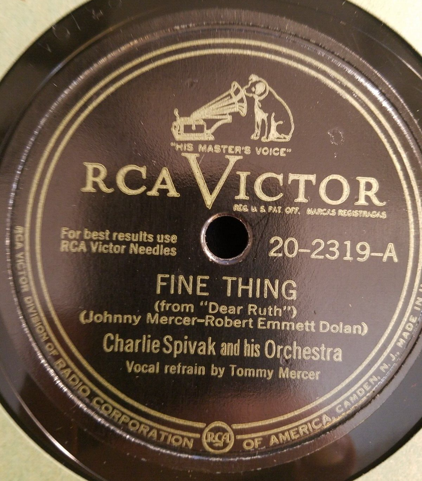 78RPM RCA Victor Charlie Spivak - Fine Thing / Stop Throwin' Rocks at ...