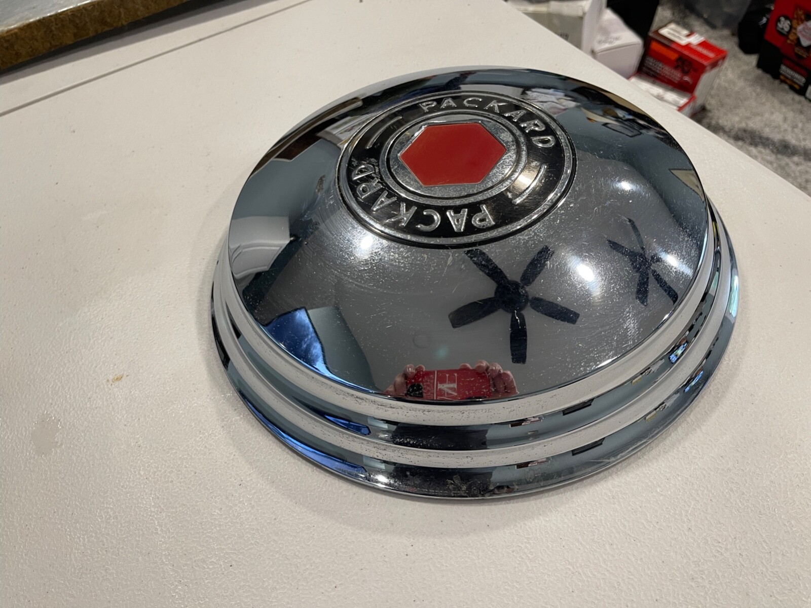 Vintage 1941- 1950 Packard Clipper Large 12-3/4" Hubcap Dog Dish Slum ...