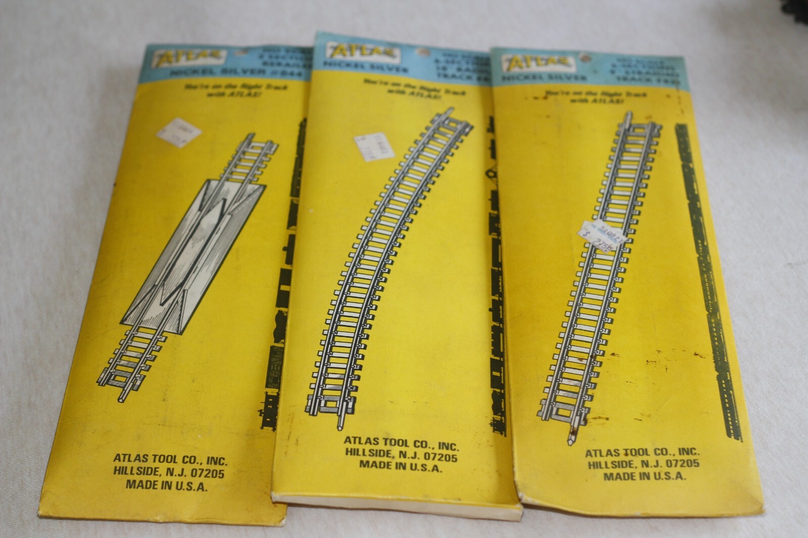 LOT of 3 HO SCALE ATLAS NICKEL SILVER RERAILER/STRAIGHT/RADIUS TRACK | eBay