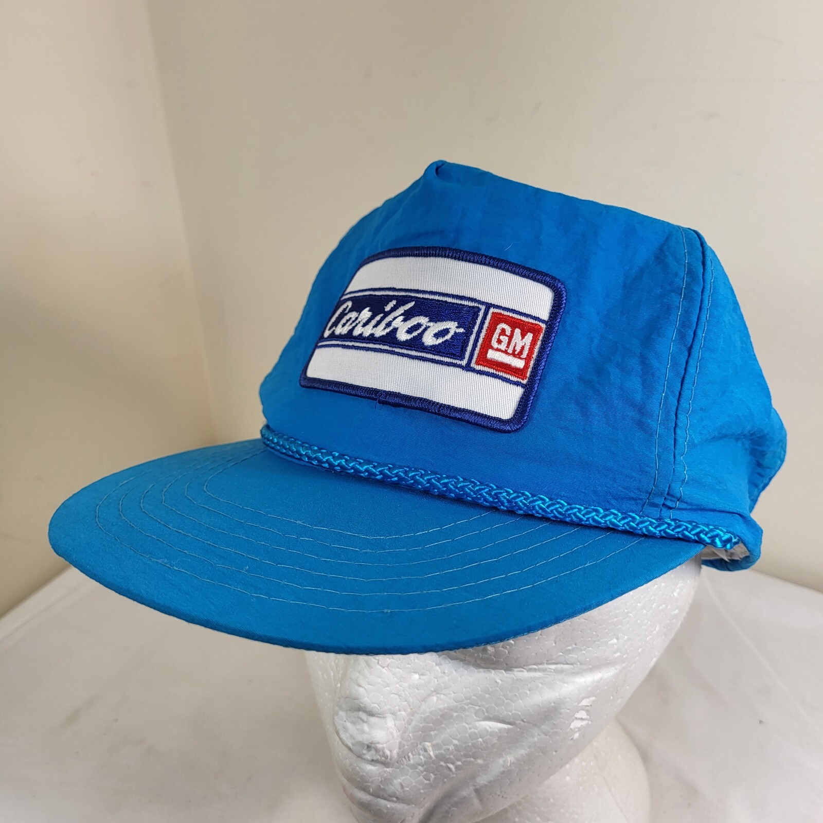 CARIBOO GM Hat Snapback Baseball Vintage 90s Cap Dad Trucker NYLON Blue ...